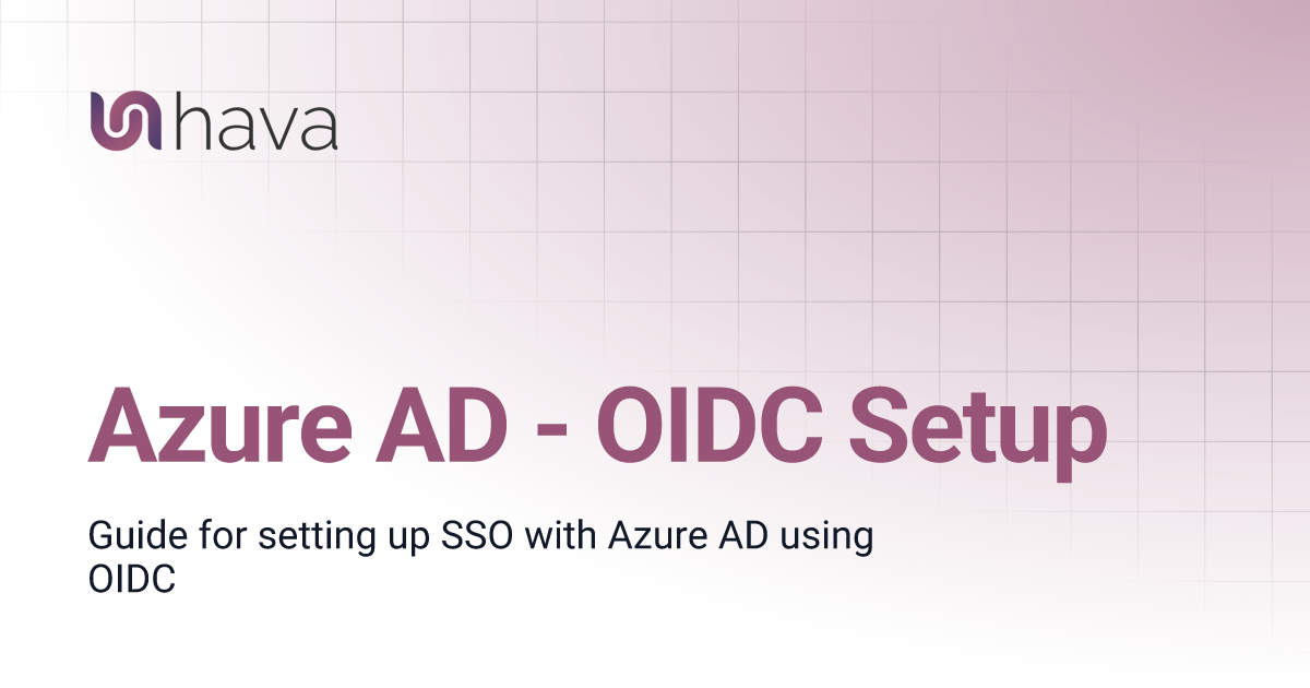 Azure AD - OIDC Setup | Documentation
